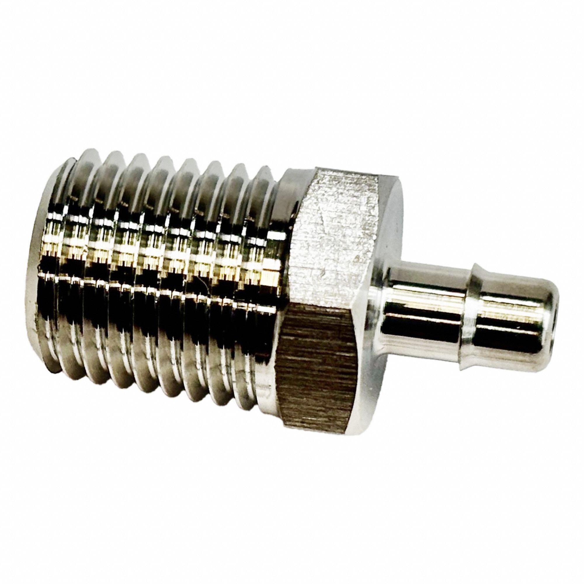 Threaded, Stainless Steel, Mini Barb Fitting - 892ND9|1/8B10-SS - Grainger