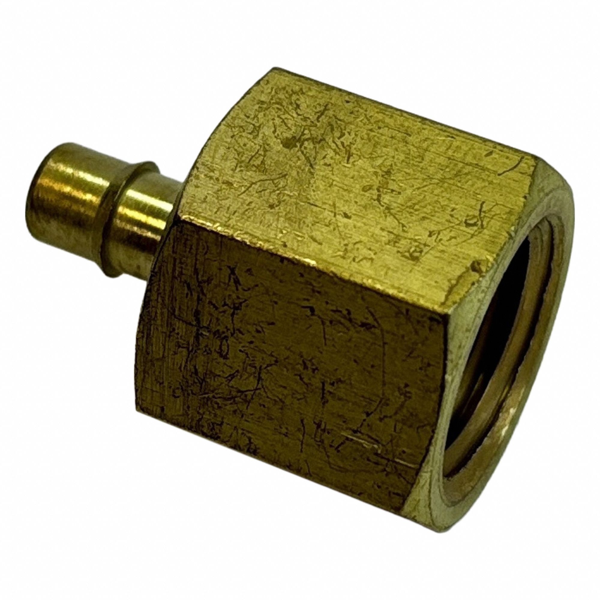 MEM-CO, 3/4 in ID x 3/4 in Pipe x 1/4 in ID Size, FNPT x Tube, Mini Barbed Fitting Adapter ...