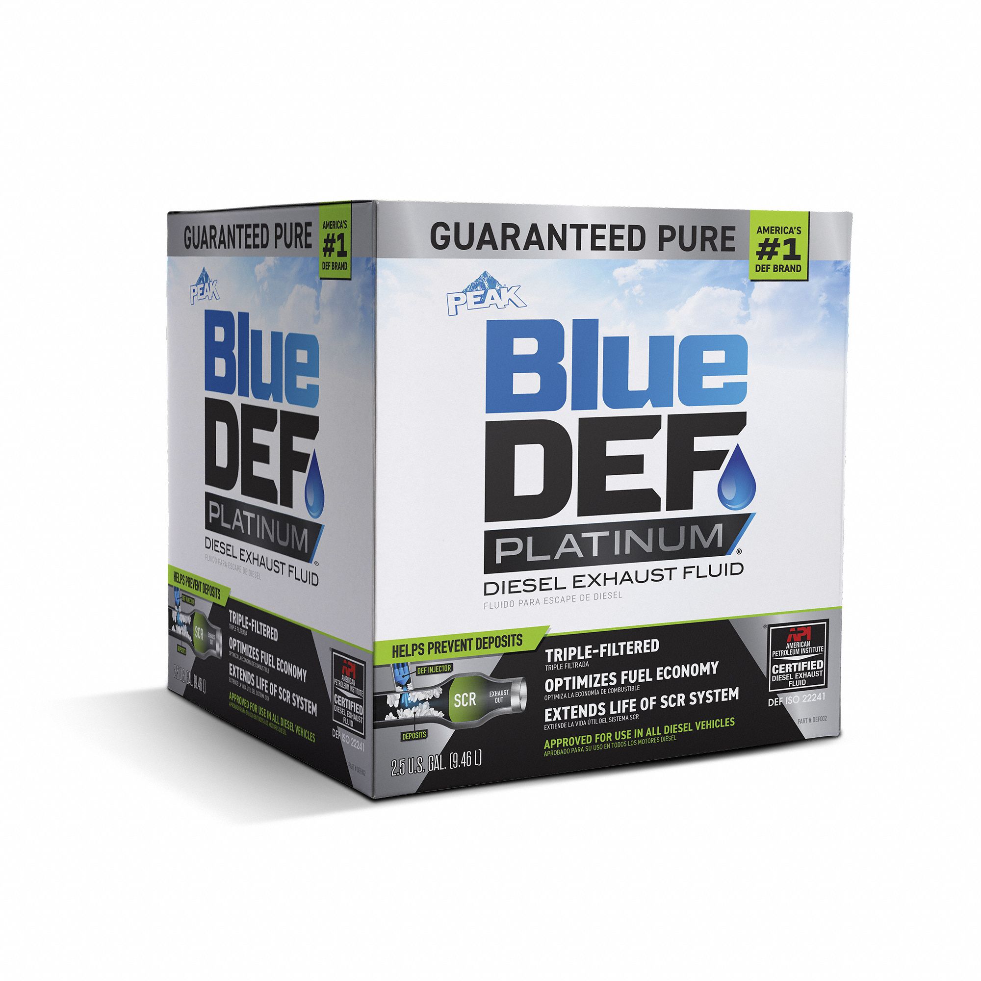 PEAK, Blue DEF Platinum, 2.5 gal Container Size, Diesel Exhaust Fluid ...