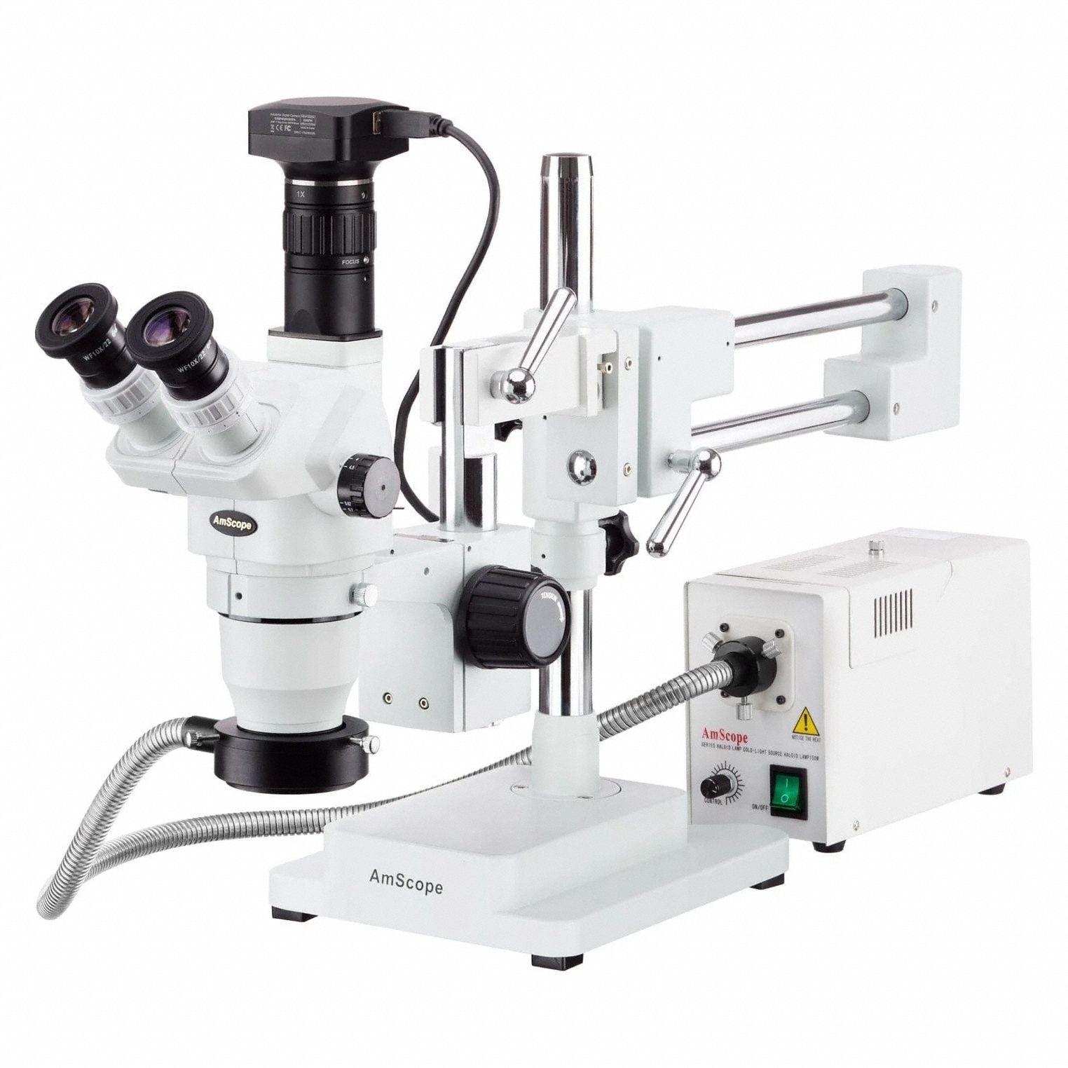 GLOBE SCIENTIFIC, Stereo, Trinocular, Microscope - 820Z01|A-ZM-4TW3-FOR-20MBI3 - Grainger
