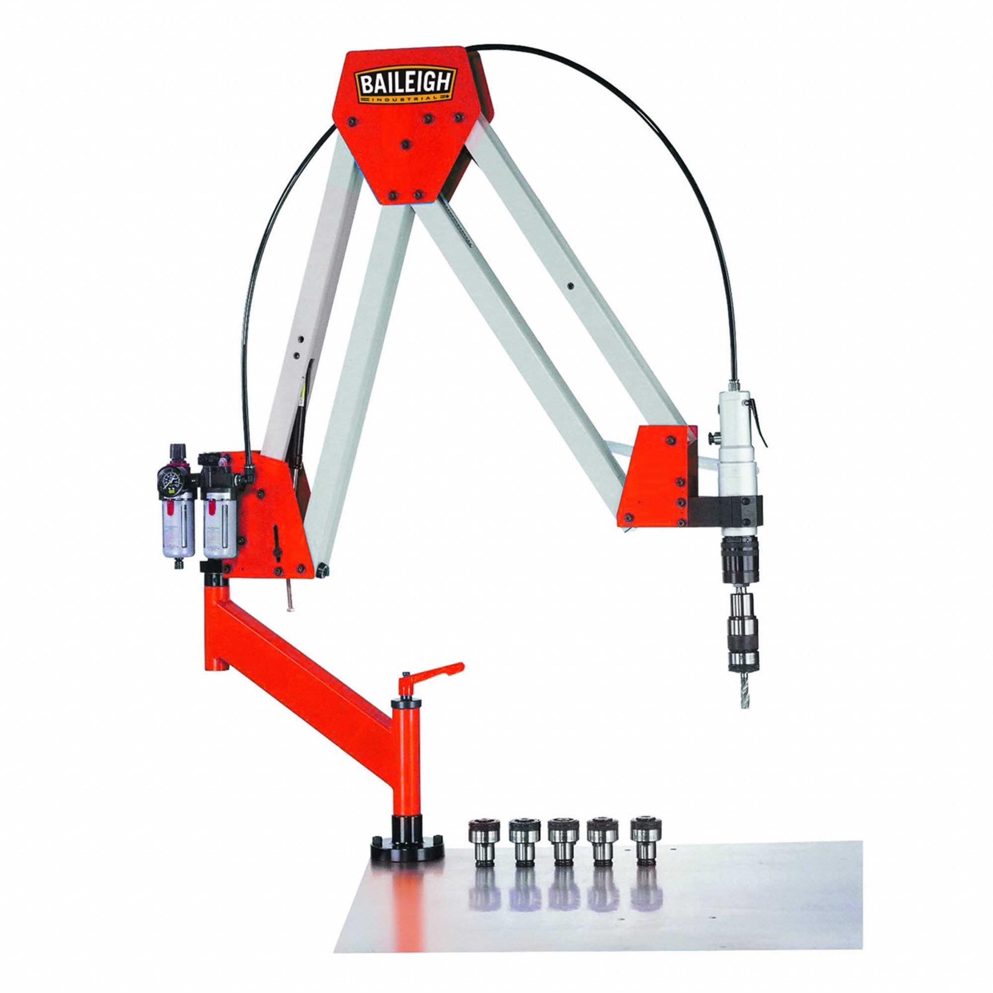 BAILEIGH INDUSTRIAL, 220 RPM Max, 75 in Max. Reach, Air Tapping Arm ...