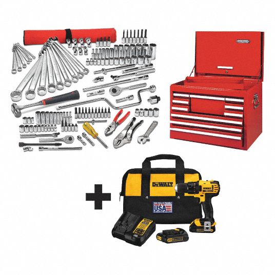 PROTO, 126 Total Pcs, SAE, Master Tool Set - 100G47|100G47 - Grainger