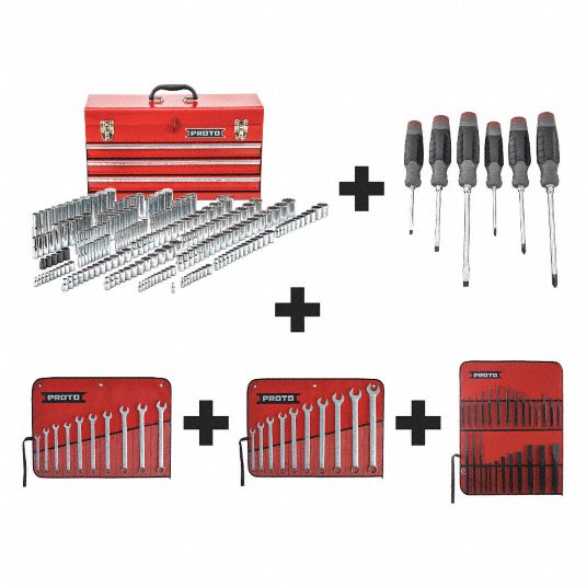 PROTO, 252 Total Pcs, SAE, Master Tool Set - 100G49|100G49 - Grainger