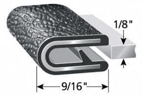 TRIM LOK INC, Single Gripping Finger, 25 ft Overall Lg, Trim Seal ...