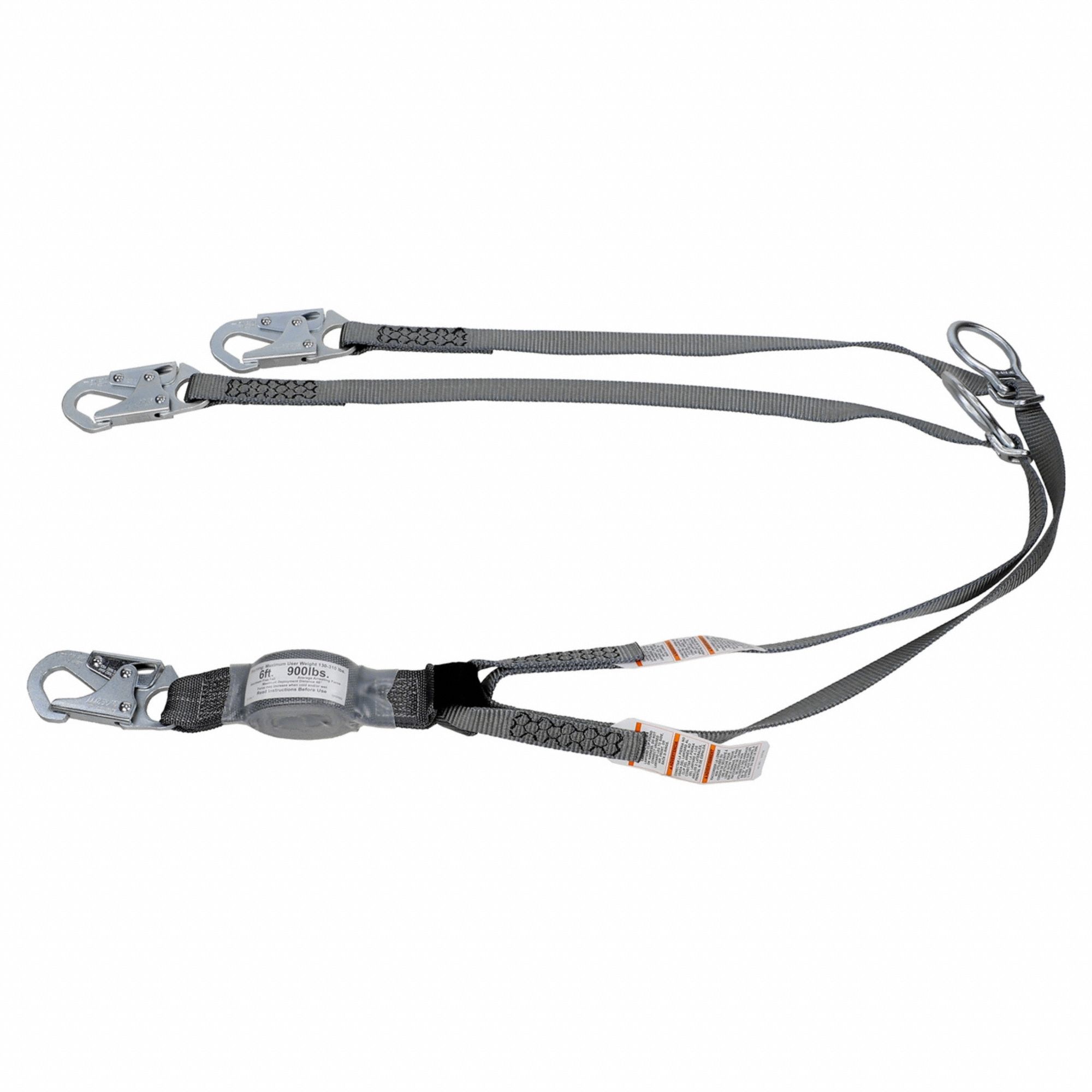 MSA, Shock Pack, Steel Snap Hook, Shock-Absorbing Lanyard - 197EH2 ...