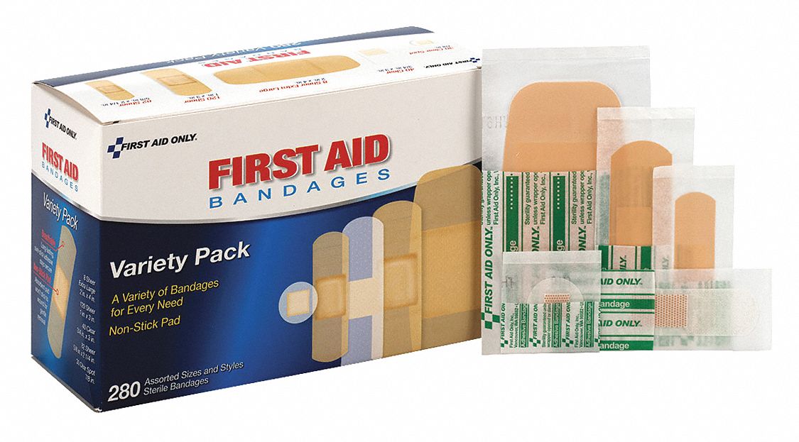 FIRST AID ONLY, Plastic, Adhesive Bandages - 101CV3|90347 - Grainger