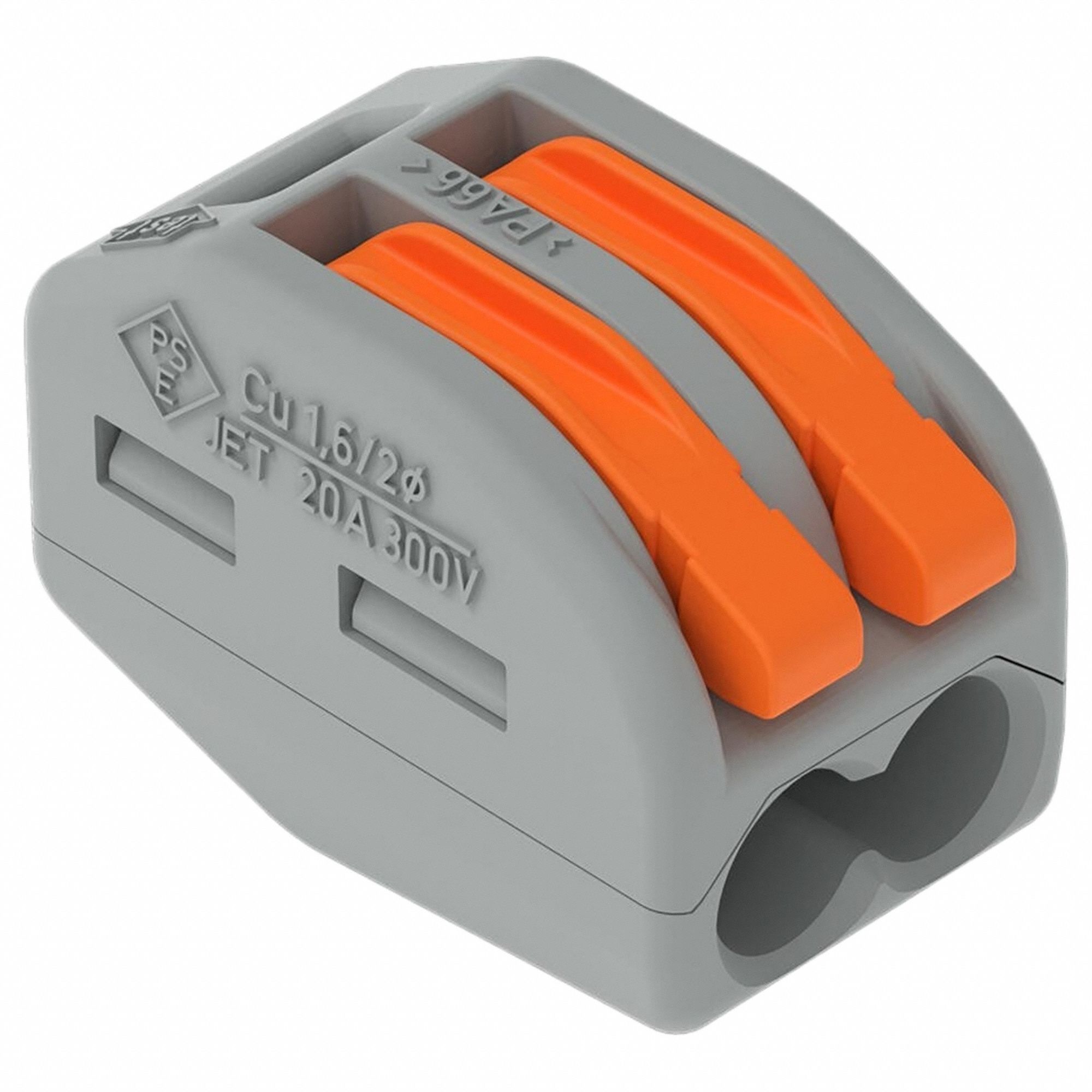 WAGO, 2 Port, 28 AWG – 12 AWG Solid Wire Size Range, Wire Connector ...