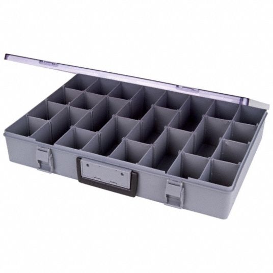 FLAMBEAU, 13 in x 18 1/2 in x 3 in, Gray, Compartment Box - 3KN85 ...