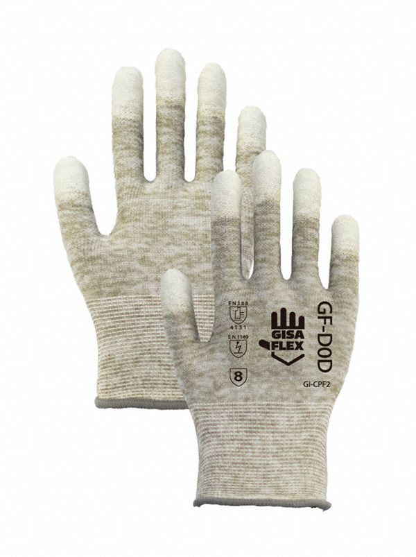 GISA Guantes Antiestáticos, No Clasificado, Nylon-Carbono, Gris ...