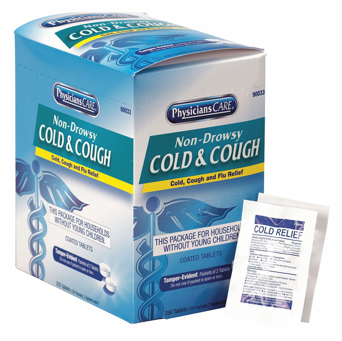 PHYSICIANSCARE, Cold and Cough Aspirin - 103AW4|90033 - Grainger