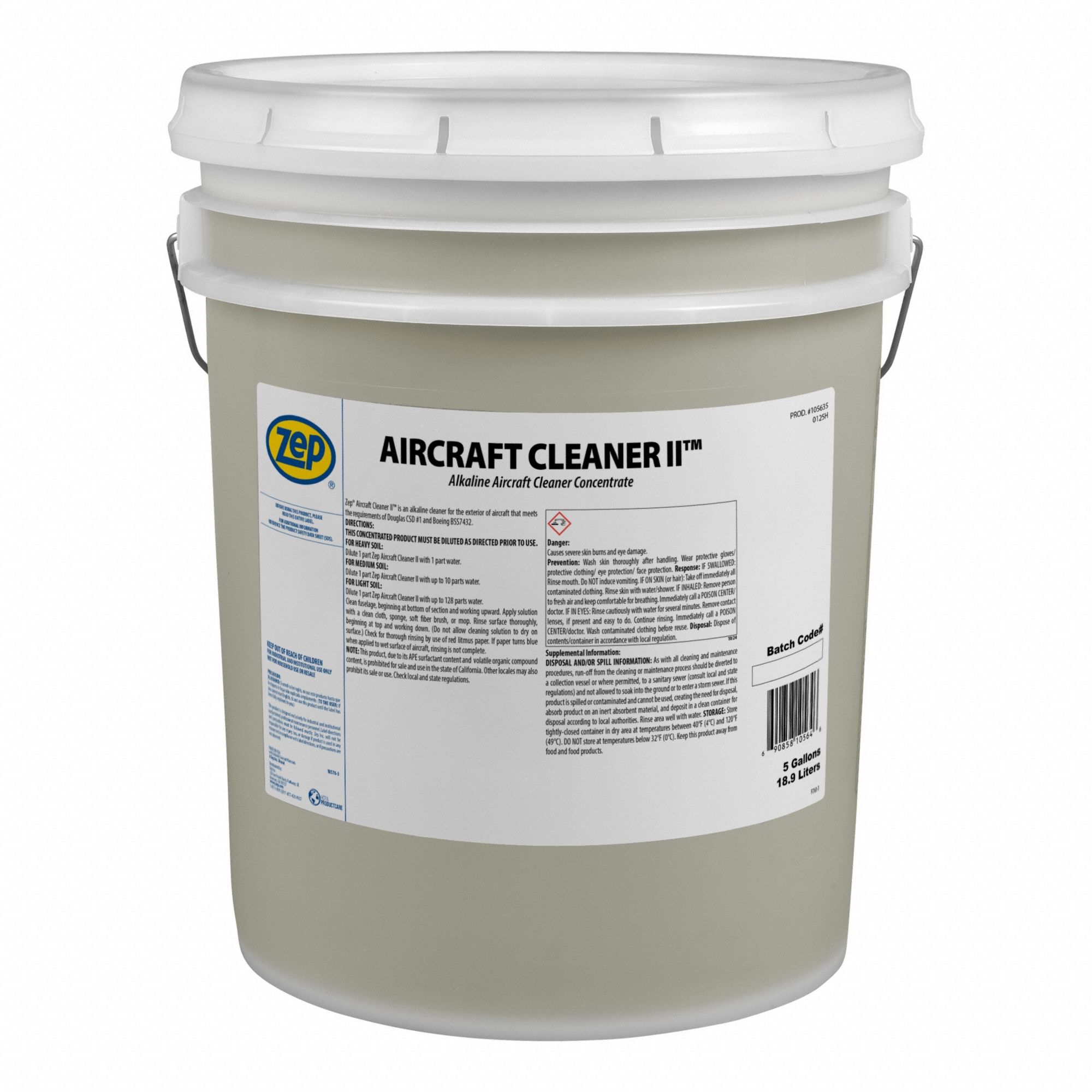 ZEP, Aviation Aircraft Cleaner II, 5 gal, Vehicle Wash - 54ZK98|105635 ...