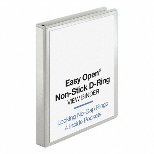 1 in Ring Size, D-Ring, Ring Binder - 403WM2|BSN26955 - Grainger