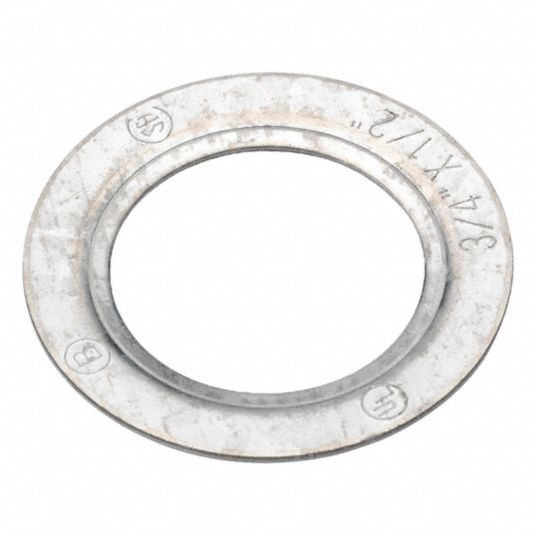 BRIDGEPORT, 3/4 in to 1/2 in For Conduit Size, Steel, Reducing Washer ...