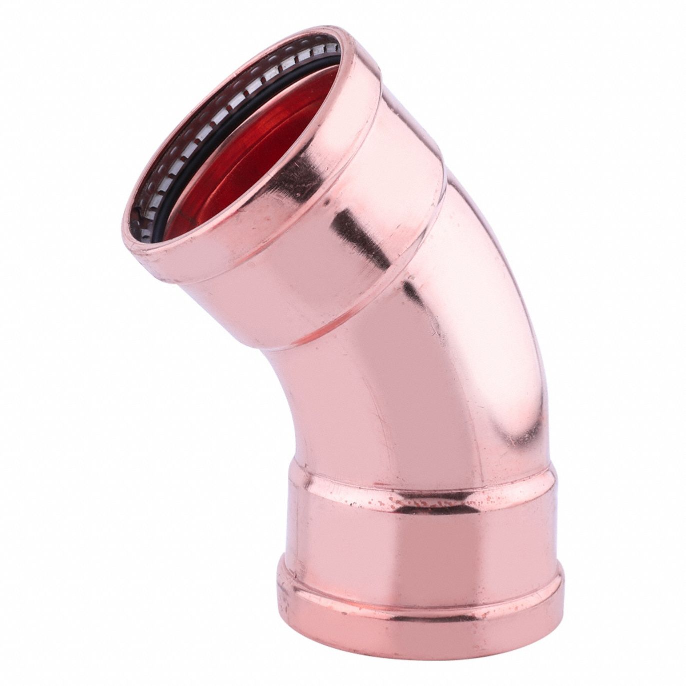 45° Elbow, 2 1/2 in CTS x 2 1/2 in Pipe size, Crimp Elbow Fitting ...