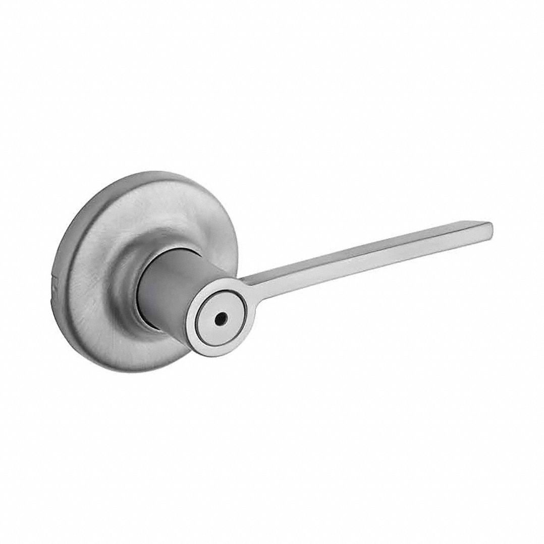 KWIKSET, Privacy Lever Locksets, Chrome, Door Lever Lockset - 828ZX8 ...
