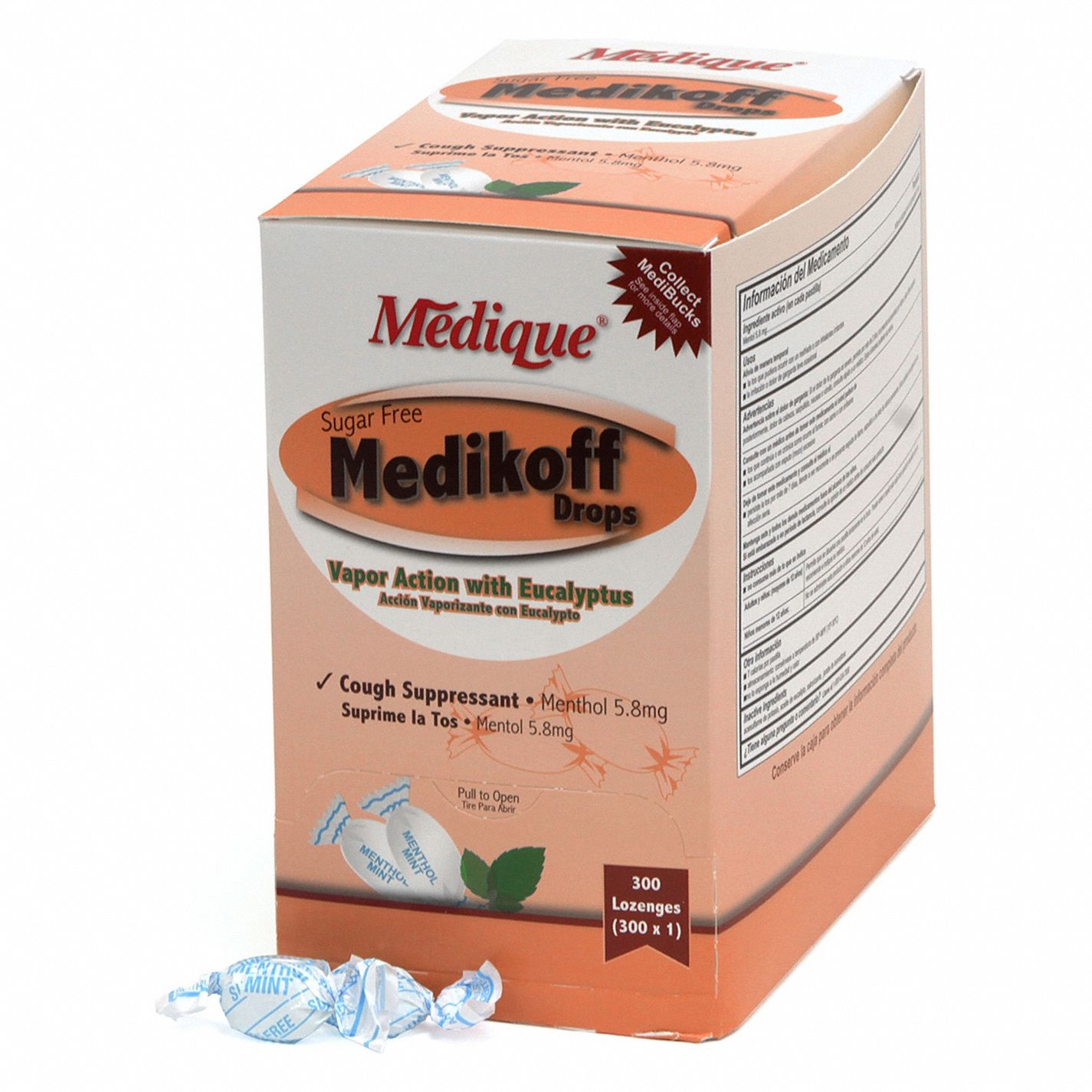 MEDIQUE, Menthol, 300 Individual Doses, Cough Drop - 3WHN1|10903 - Grainger