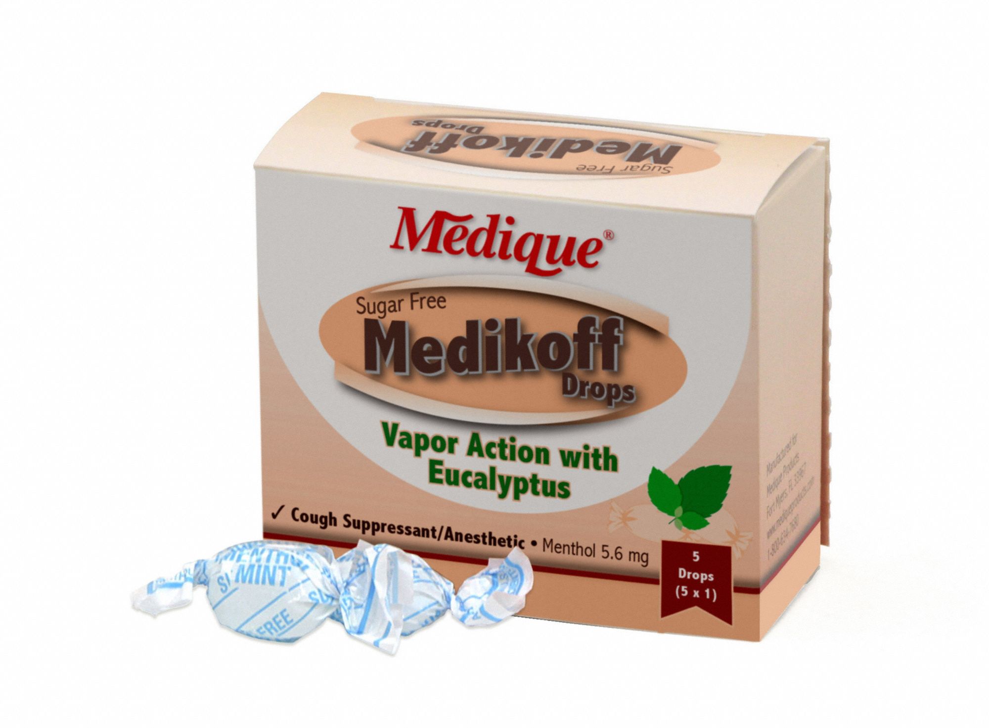 MEDIQUE, Menthol, 5 Individual Doses, Cough Drop - 817TV7|10905 - Grainger