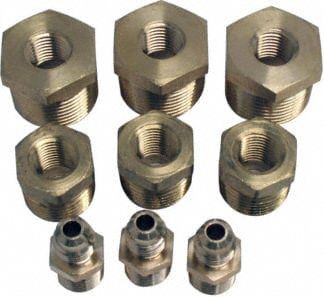 MIDWEST INSTRUMENT, Std NPT Adapter Fitting Kit, 109425, Standard NPT ...