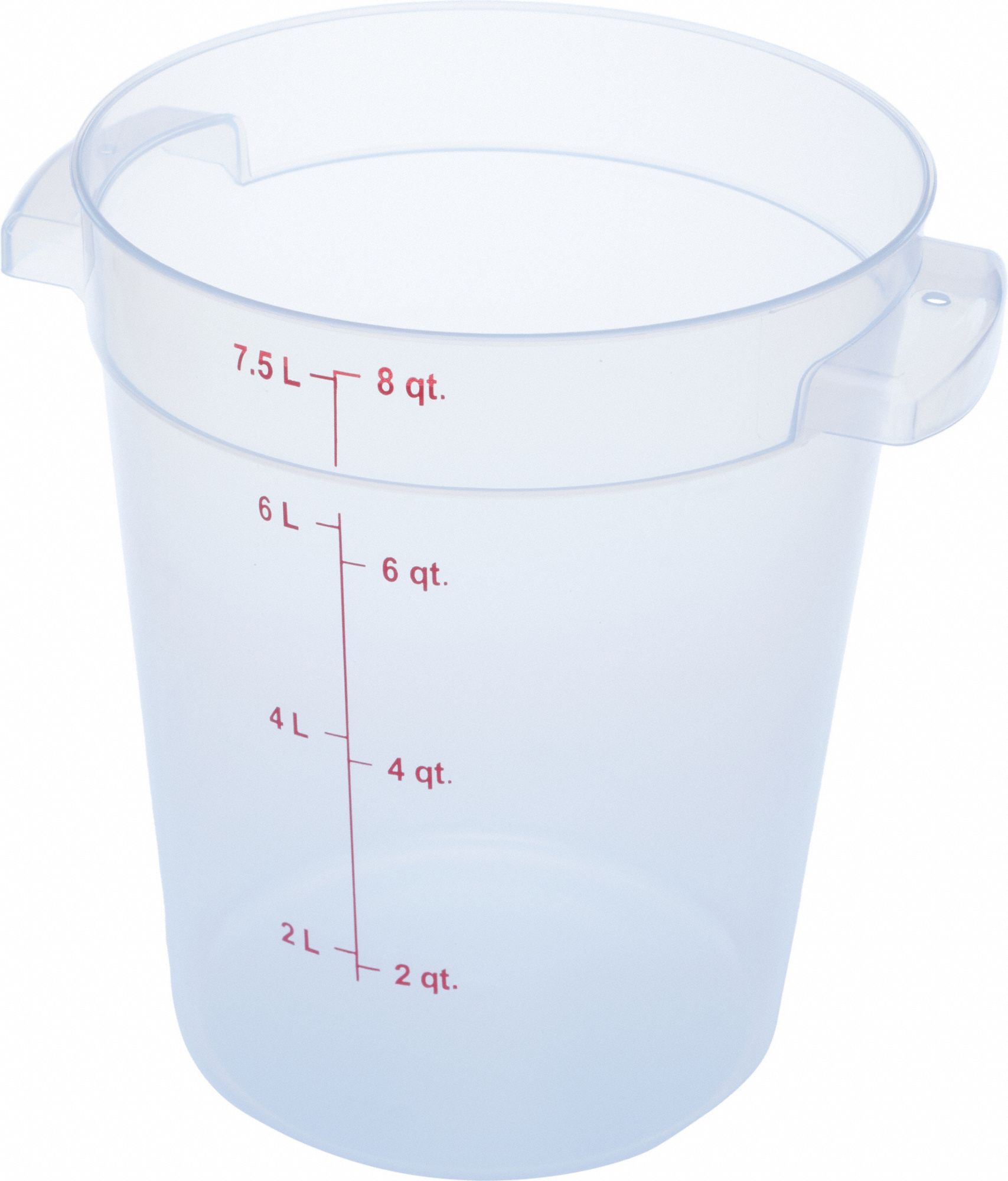 CARLISLE, 8 qt Capacity, Clear Body, Food Storage Container - 826AL3 ...