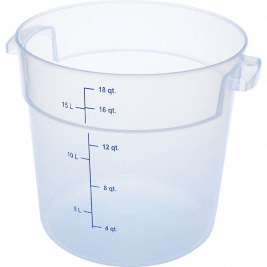 CARLISLE, 18 qt Capacity, Clear Body, Food Storage Container - 826AL4 ...