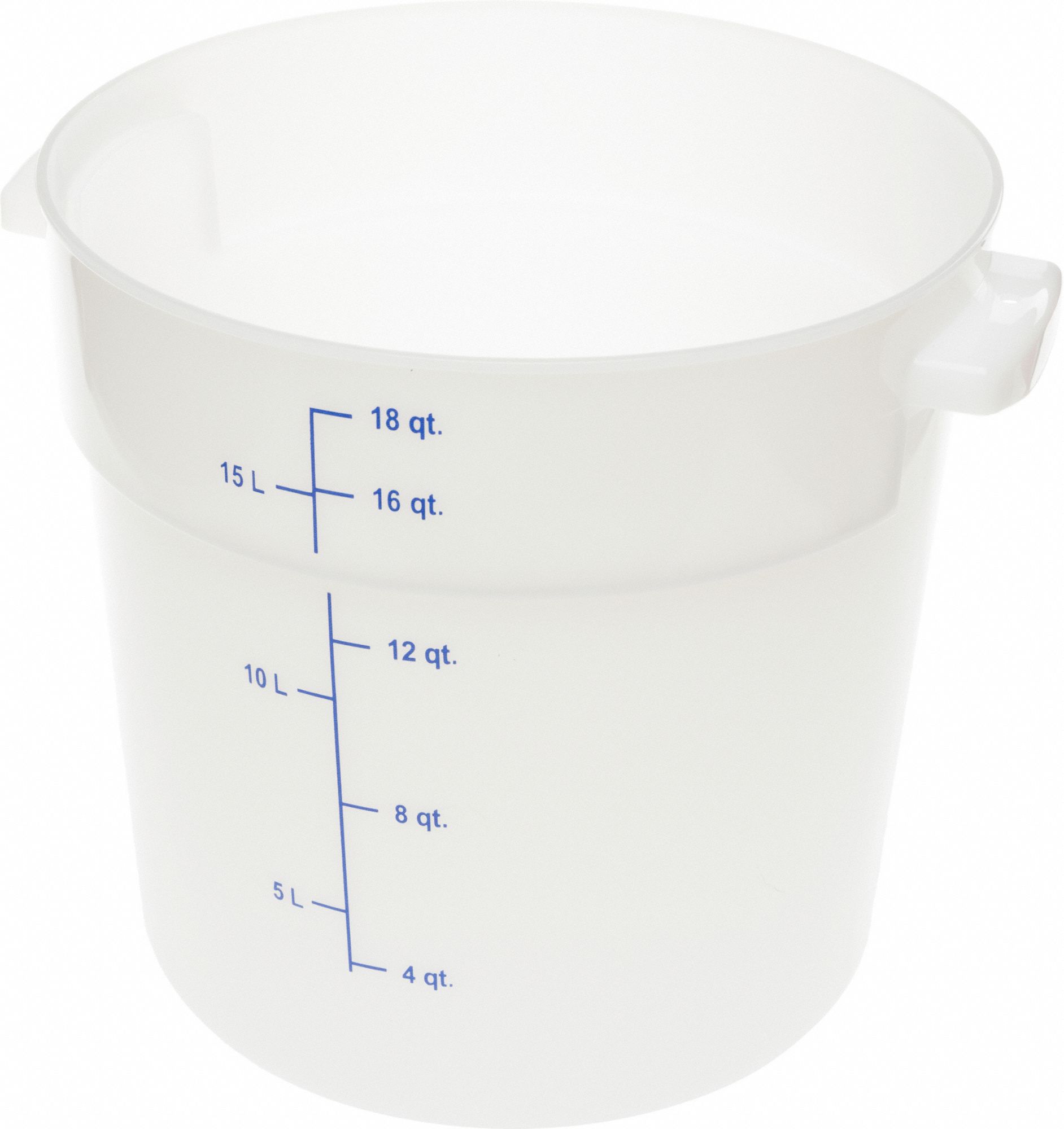 CARLISLE, 18 qt Capacity, White Body, Food Storage Container - 826AL8 ...