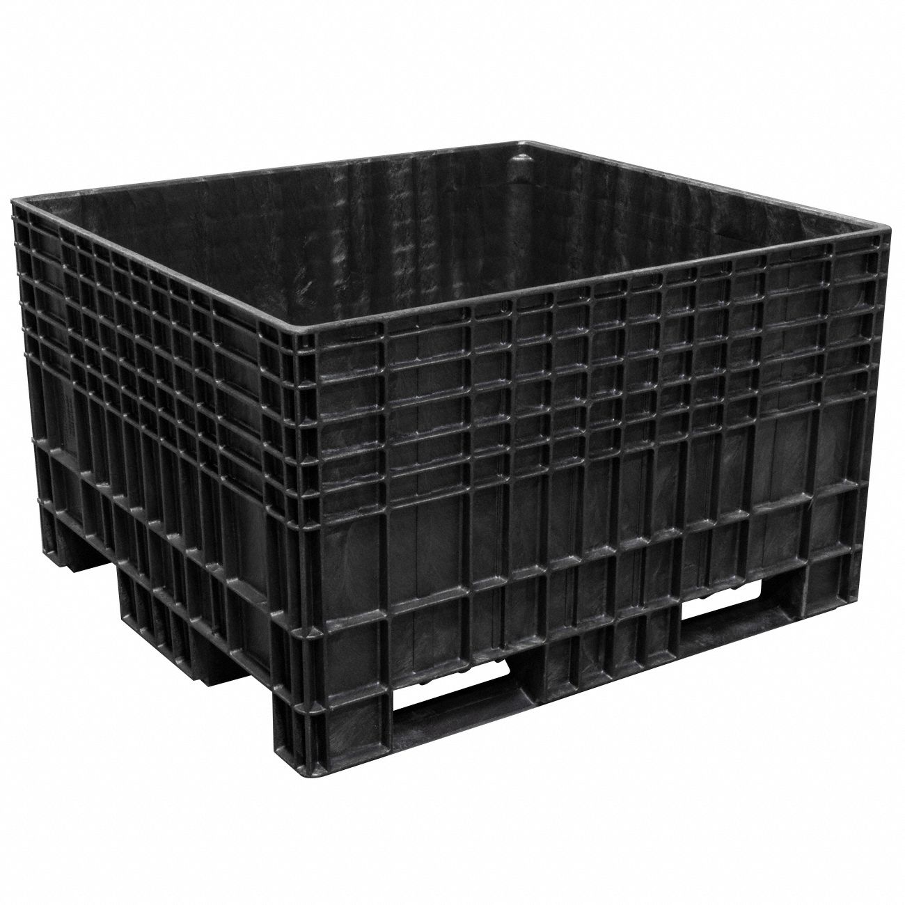BUCKHORN Bulk Container: 25.9 cu ft, 48 in x 44 in x 29 3/8 in, 4-Way ...