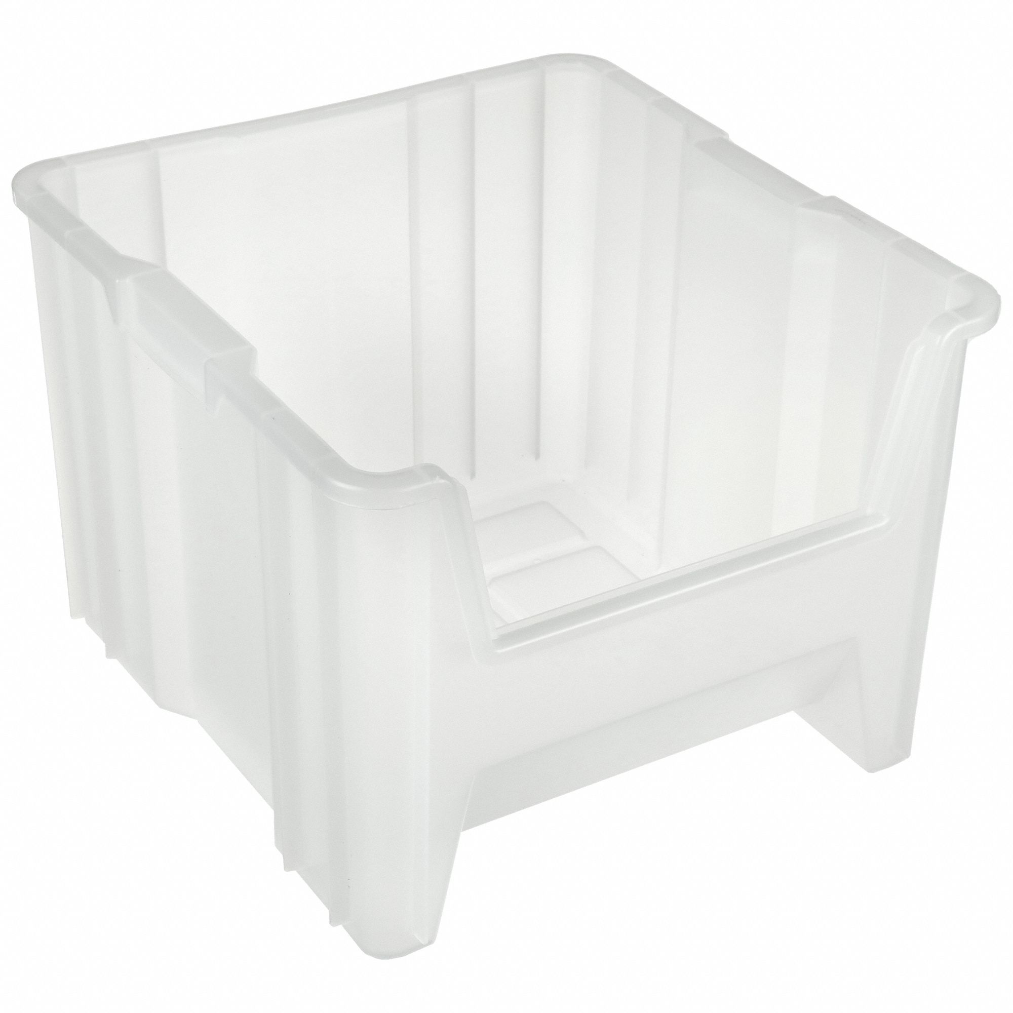 AKRO-MILS, 16 1/2 in x 17 1/2 in x 12 1/2 in, Clear, Stacking Bin ...