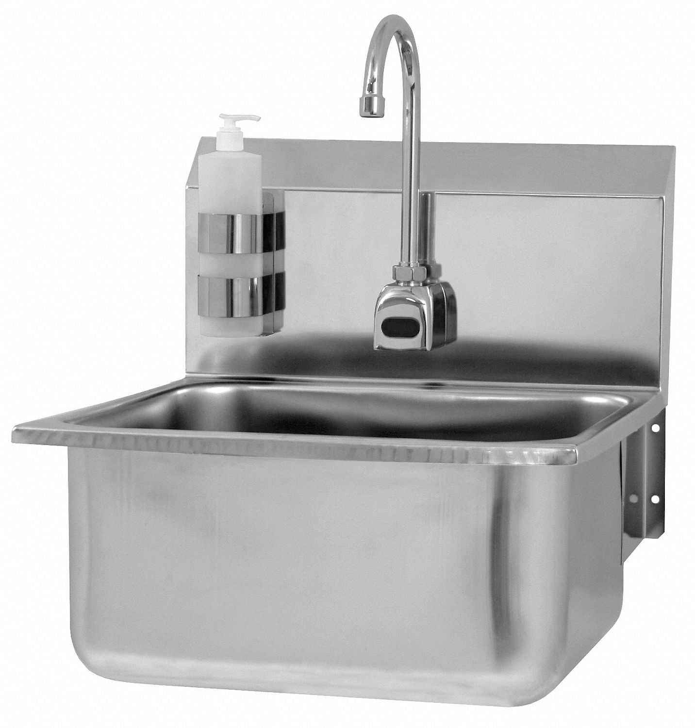 Wall, Hands Free Sinks, Bowl Size 19 in x 16 in x 10 in - Grainger