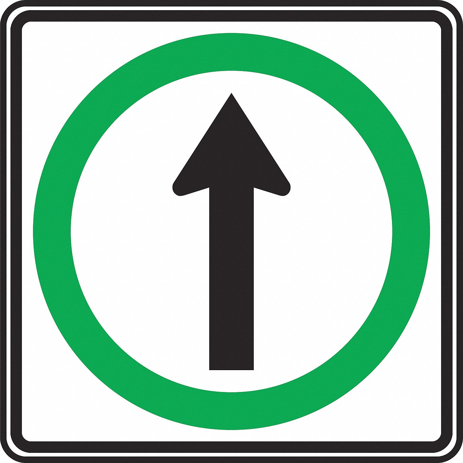 ACCUFORM SIGNS STRAIGHT-THROUGH/NO TURNS TRAFFIC SIGN, ENGINEER-GRADE ...
