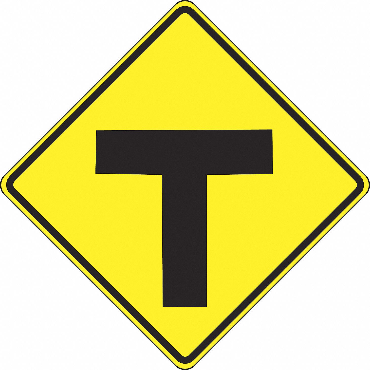 ACCUFORM SIGNS T-INTERSECTION AHEAD SIGN, REFLECTIVE/ENGINEER-GRADE ...