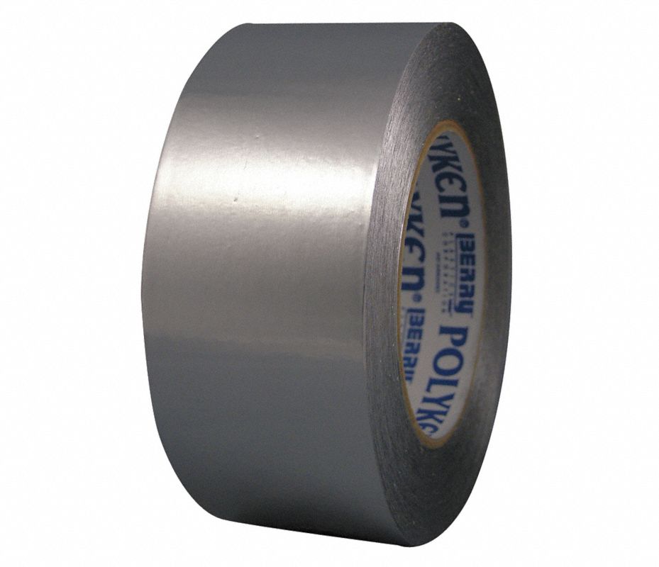 POLYKEN Cinta de Lámina 345SW Aluminio Acrílico Plateado 50.8mm x 55m ...