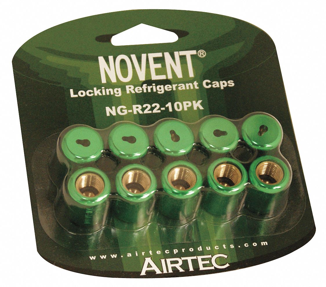 Refrigerant Cap Locks,R22,PK10 - Grainger