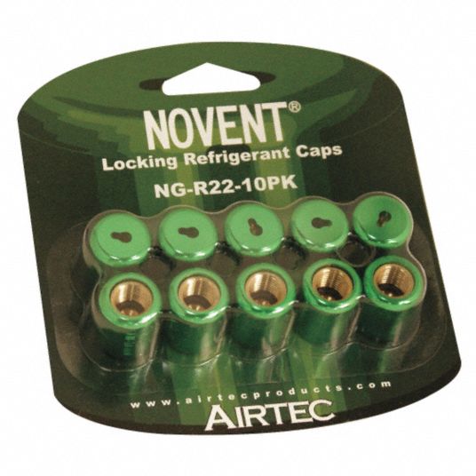 Refrigerant Cap Locks,R22,PK10 - Grainger
