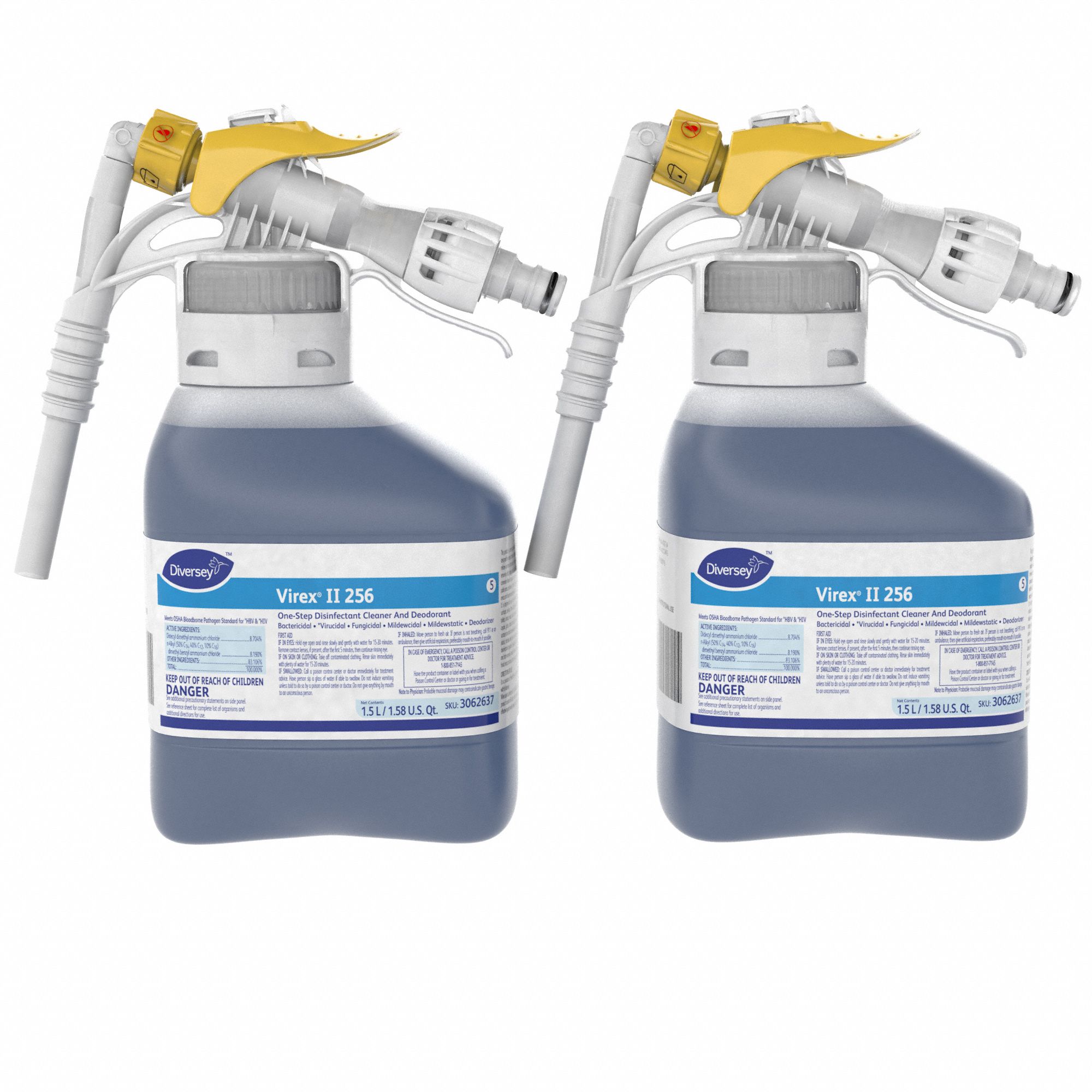 DIVERSEY, Virex, 5, One Step Deordorizing Cleaner and Disinfectant ...