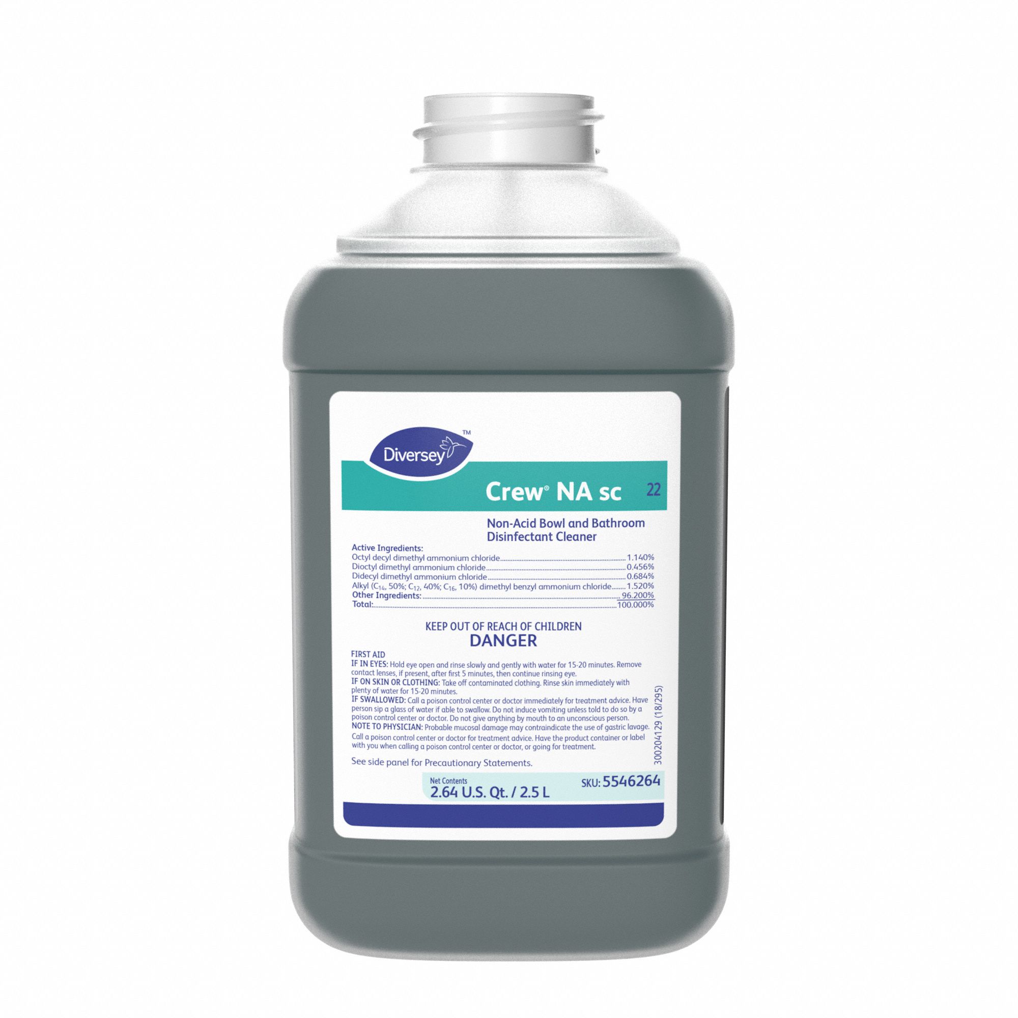 DIVERSEY, Crew, 22, Disinfectant Bathroom Cleaner - 10C415|5546264 ...