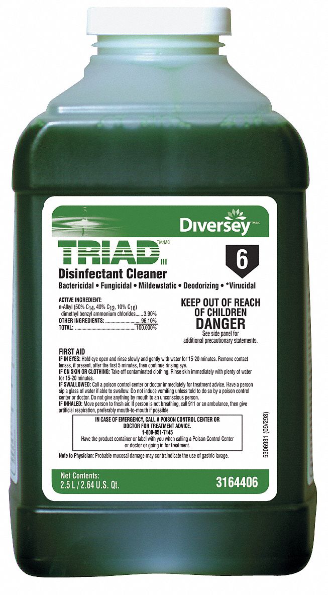 DIVERSEY Cleaner and Disinfectant For Use With J-Fill Chemical ...