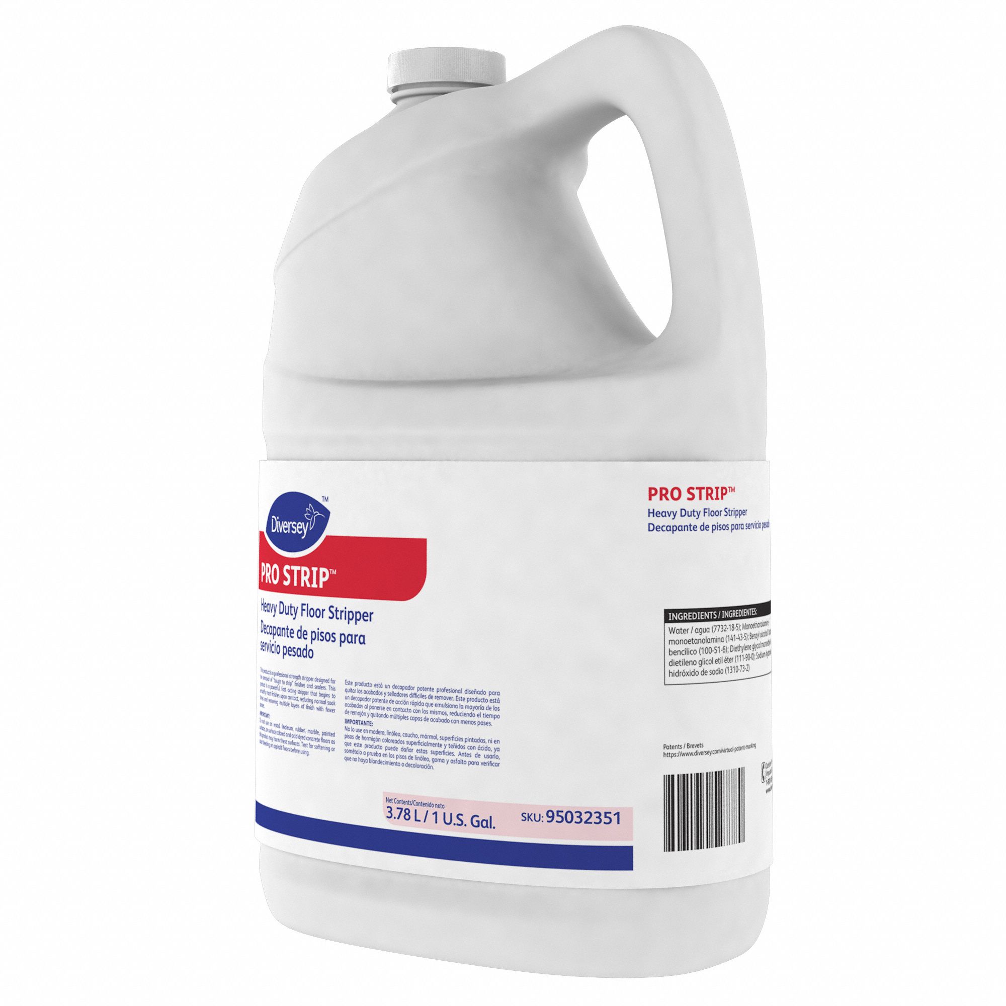 DIVERSEY Butyl Free Floor Stripper: Jug, 1 gal Container Size ...