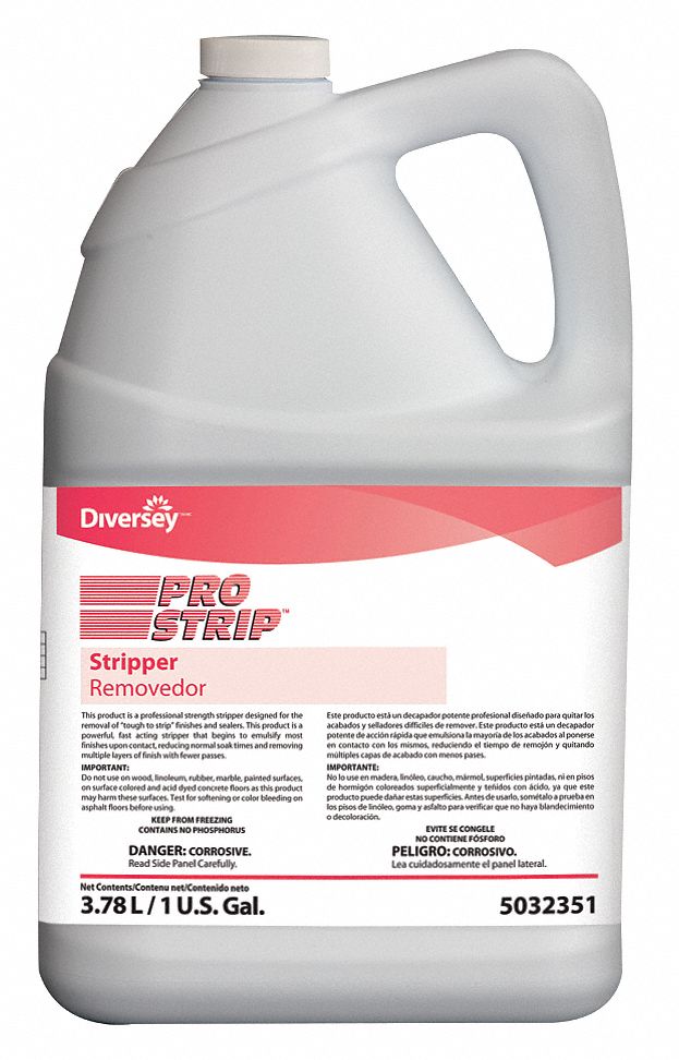 DIVERSEY Butyl Free Floor Stripper: Jug, 1 gal Container Size ...