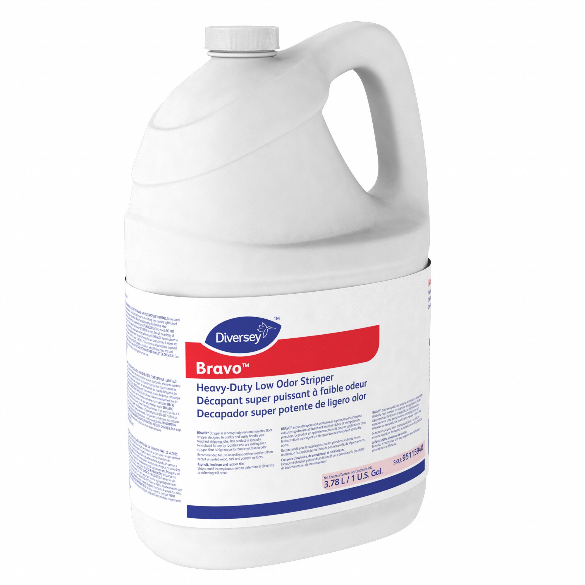 DIVERSEY Floor Stripper: Jug, 1 gal Container Size, Concentrated ...