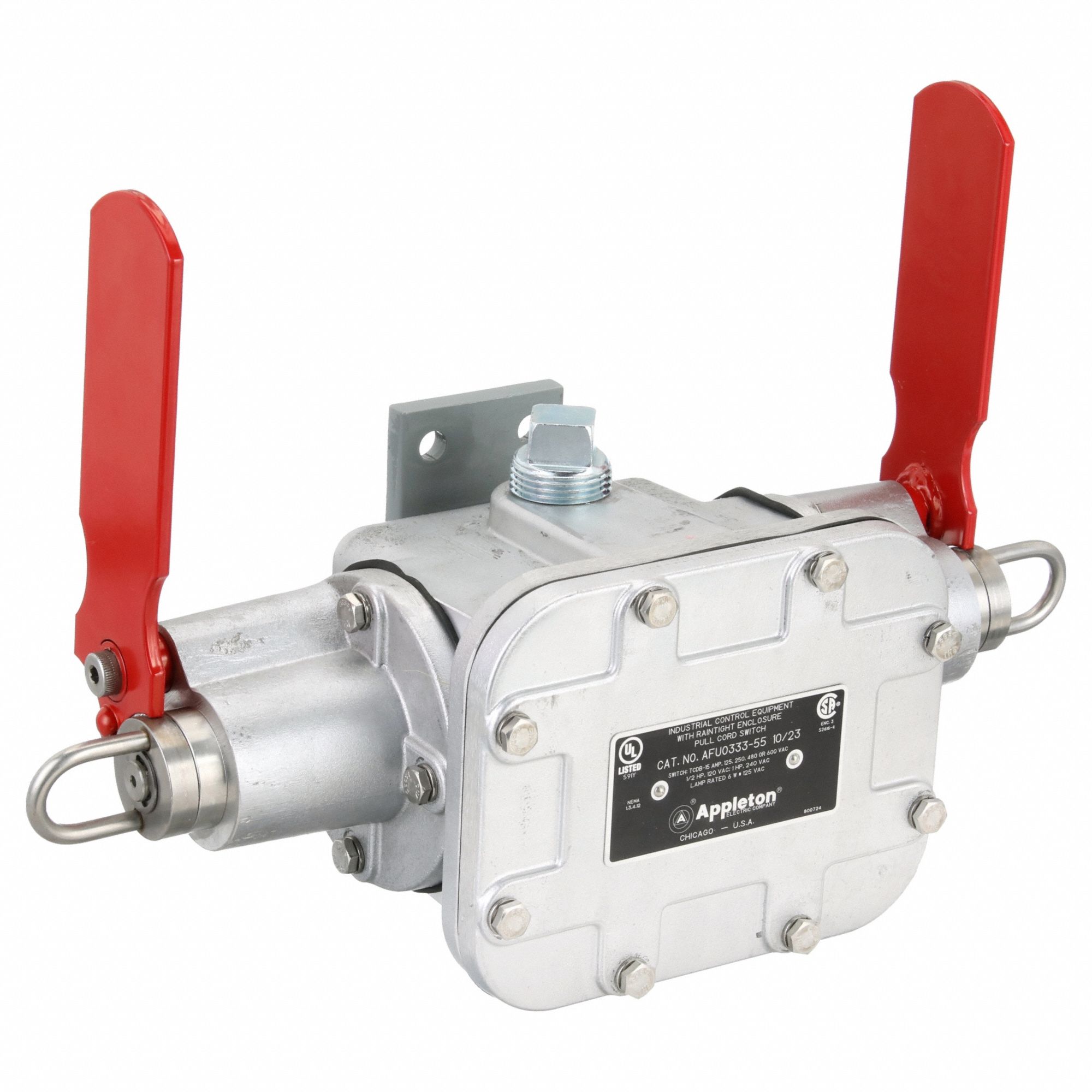 APPLETON ELECTRIC, Double Ended, 1NO/1NC, Emergency Cable Pull Switch ...