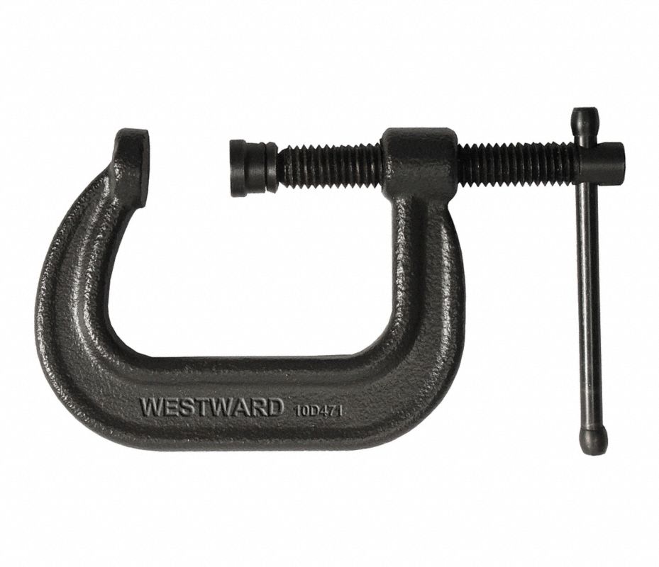 WESTWARD Abrazadera en C, Uso Regular, Acero Forjado, 1-1/2" Abertura ...
