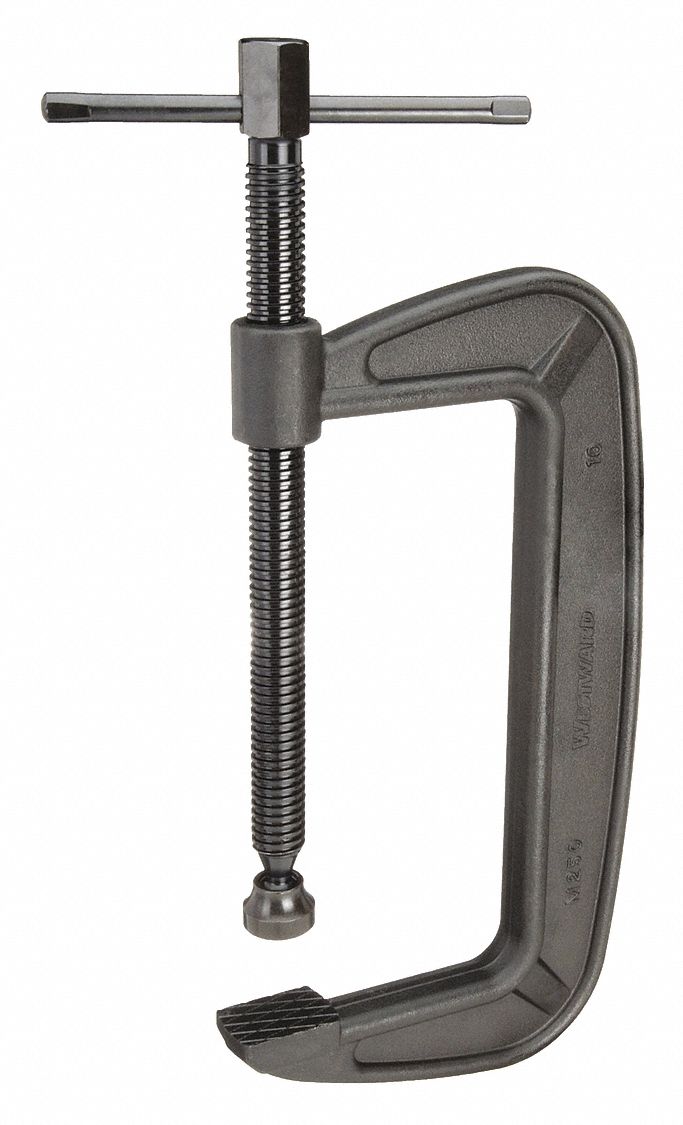 Heavy Duty Forged Steel C-Clamp, 9 5/8 in Max. Opening, 4-5/8 in Throat ...