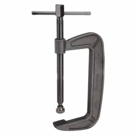 Heavy Duty Forged Steel C-Clamp, 9 5/8 in Max. Opening, 4-5/8 in Throat ...