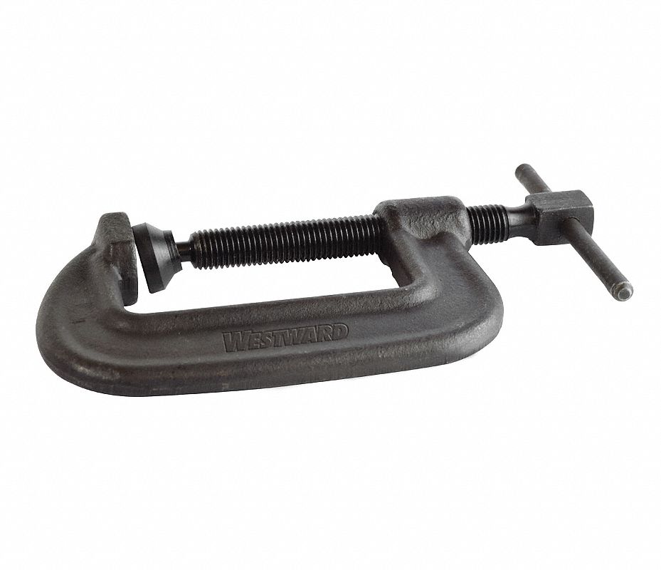 WESTWARD Abrazadera en C, Uso Regular, Acero Forjado, 10" Abertura Máx ...