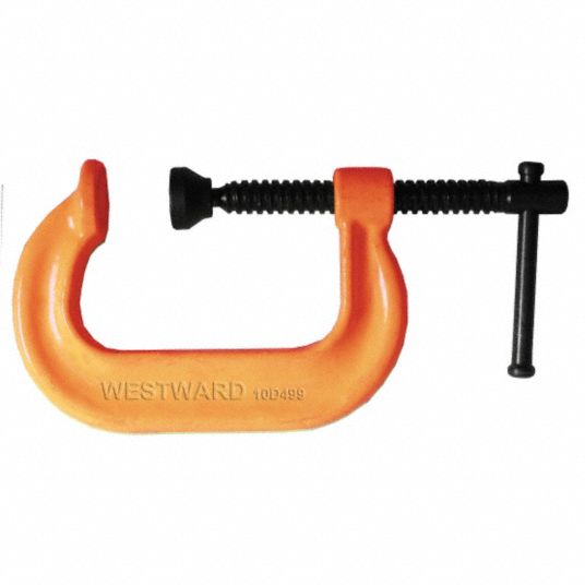 Regular Duty Forged Steel C-Clamp, 4 in Max. Opening, 3 1/4 in Throat ...