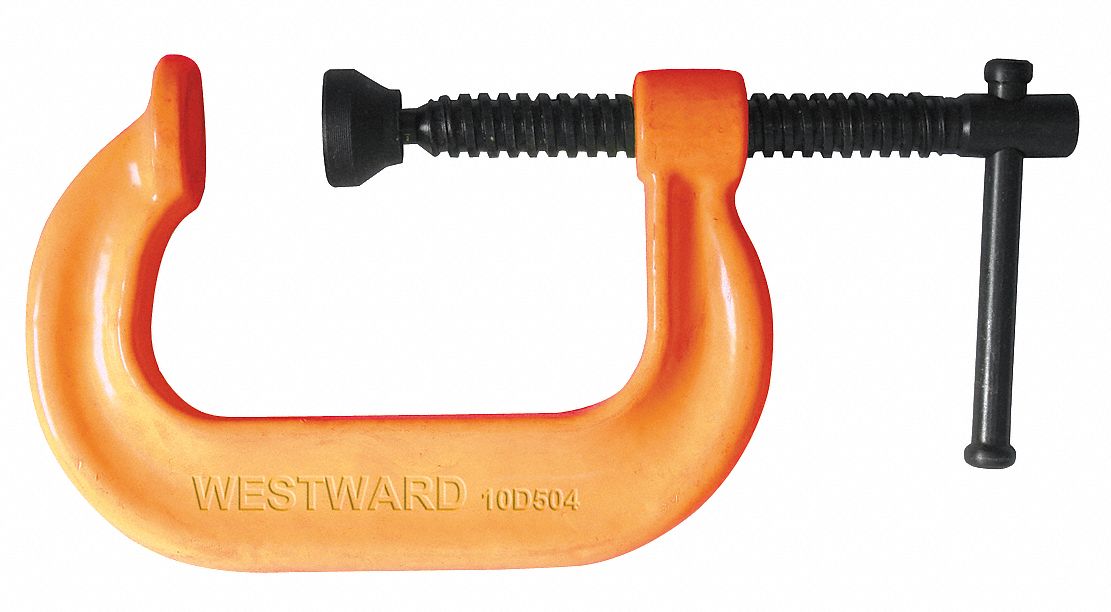 Regular Duty Forged Steel C-Clamp, 12 in Max. Opening, 6 1/4 in Throat ...