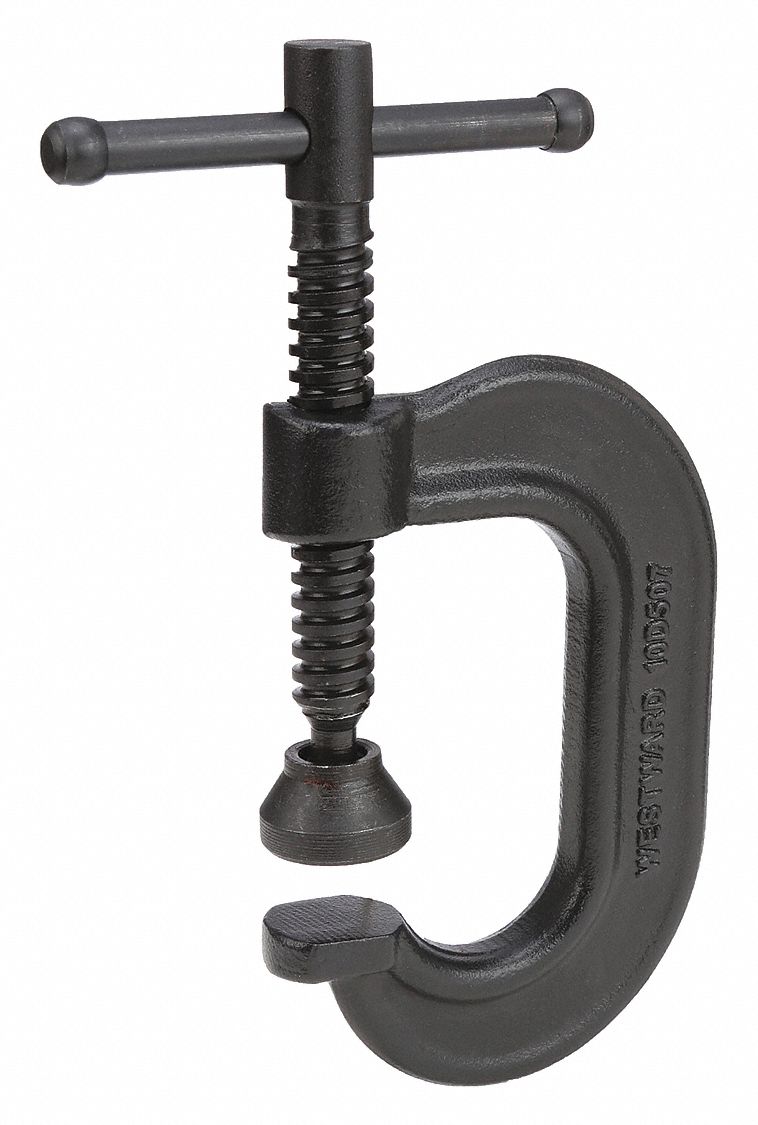 Regular Duty Forged Steel C-Clamp, 2 in Max. Opening, 1 13/16 in Throat ...