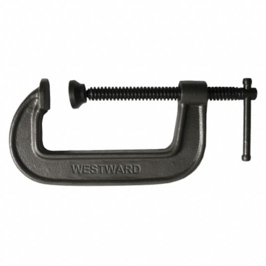 Regular Duty Cast Iron C-Clamp, 8 in Max. Opening, 3 1/4 in Throat ...