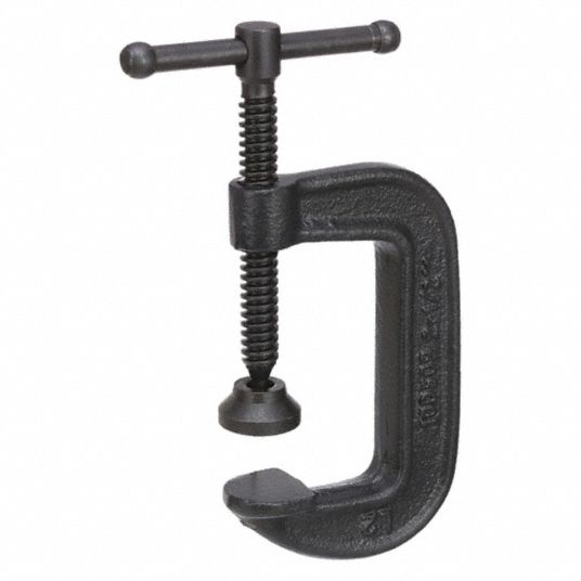 Regular Duty Cast Iron C-Clamp, 2 1/2 in Max. Opening, 1 3/4 in Throat ...
