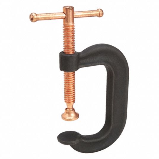 WESTWARD, Heavy Duty, Flat, Spatter Resistant C-Clamp - 10D540|10D540 ...